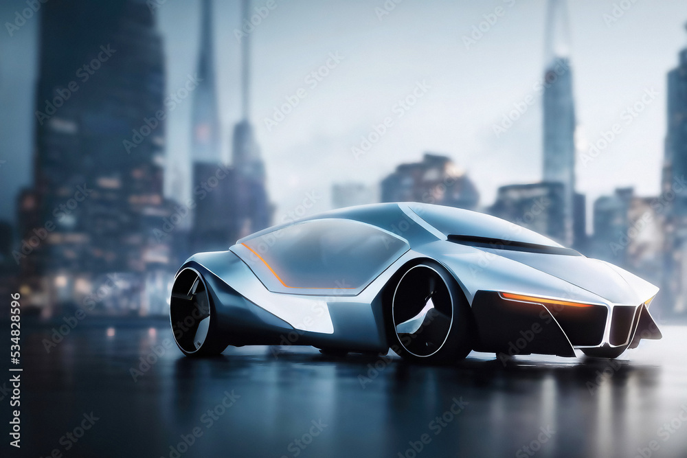 concept generic electric sports car design in electric futuristic style ...