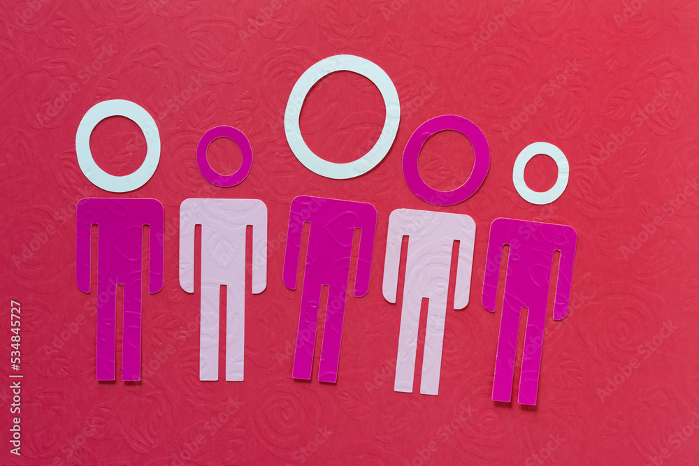 background featuring glyphs or dingbats of stick figures with paper ...