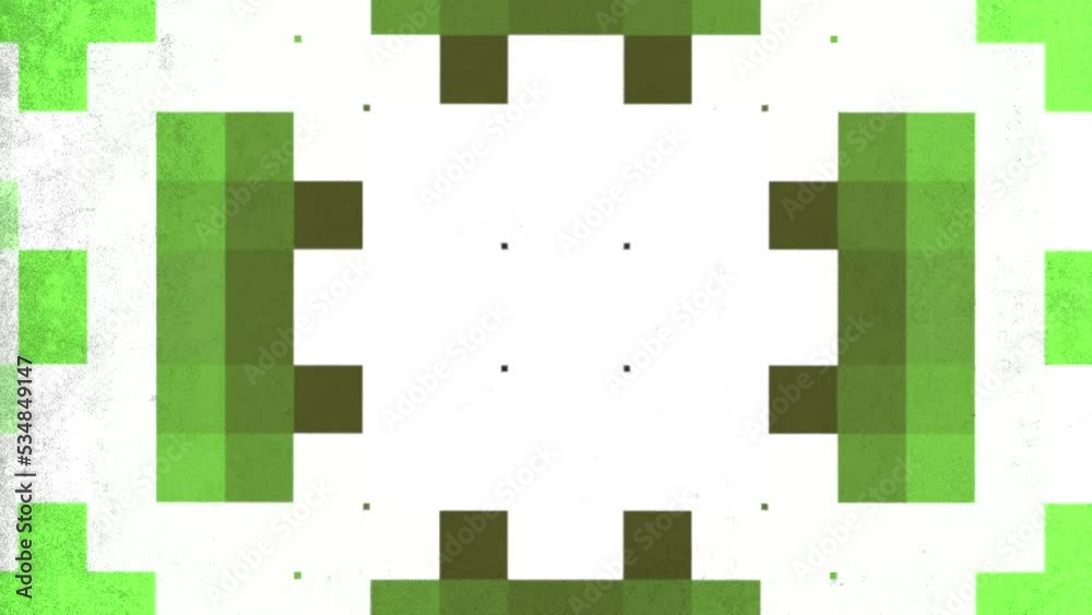 Motion gradient green pixels in 8 bit of architecture, motion abstract ...