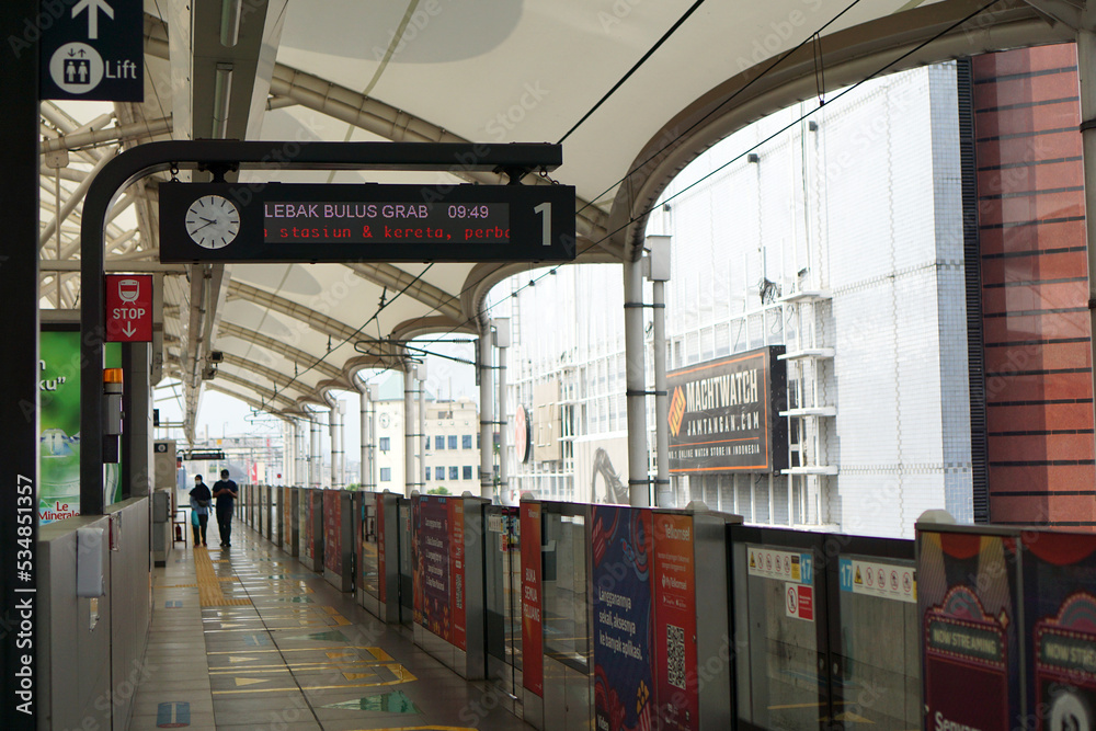 Jakarta, Indonesia. October 2022. Blok M MRT Platform. MRT Jakarta is ...