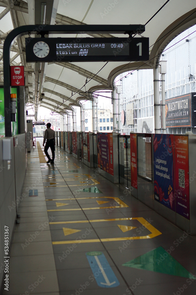 Jakarta, Indonesia. October 2022. Blok M MRT Platform. MRT Jakarta is ...