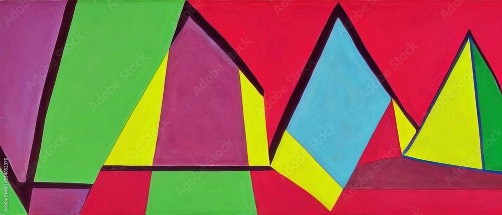 highly detailed background image with lime color Heptagon shapes and ...