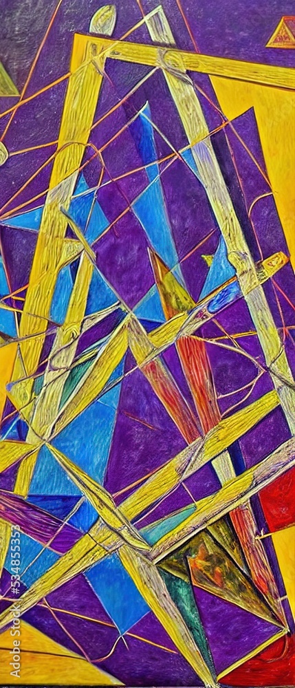 highly detailed background image purple Scalene triangle and Silver ...