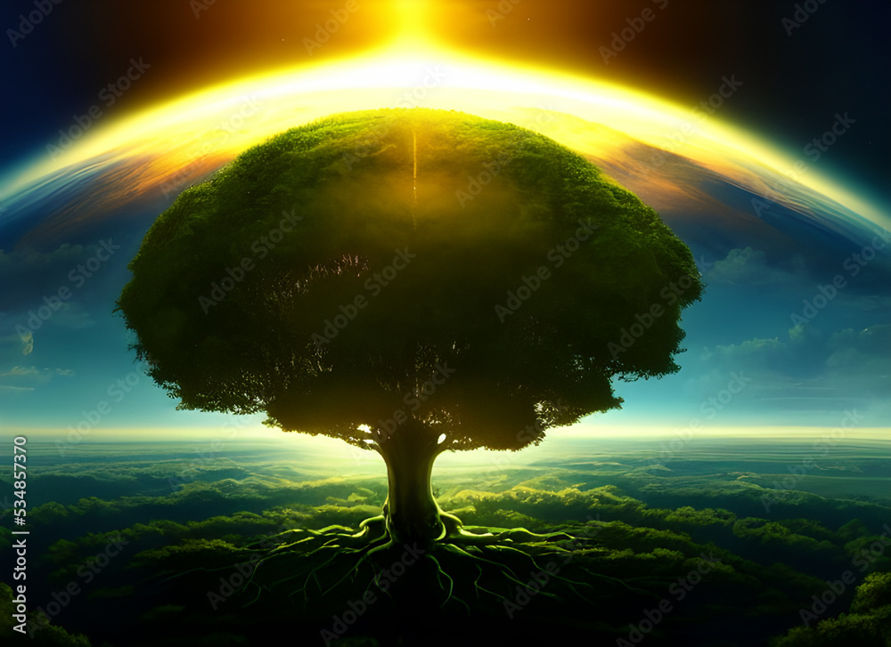 The Tree of Life is a symbol of life and rebirth. In this illustration ...