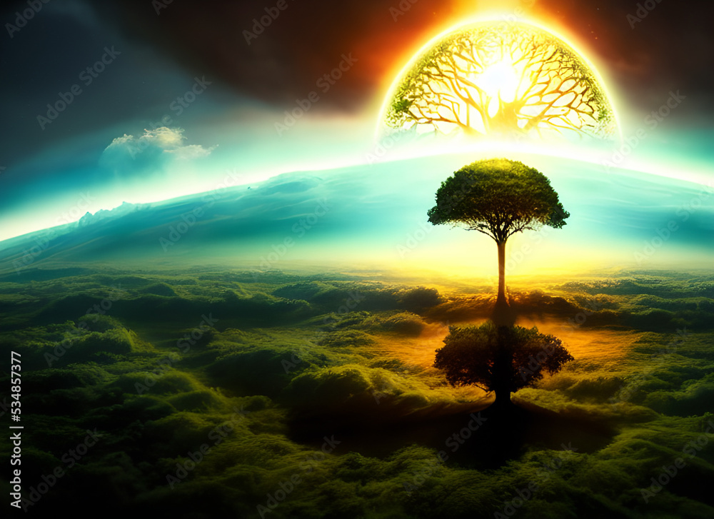 The Tree of Life is a symbol of life and rebirth. In this illustration ...