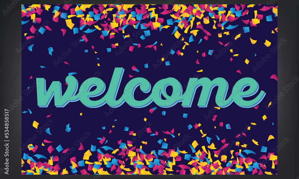 Welcome Banner Design Stock Vector Adobe Stock Welcome Banner Design Stock Vector Adobe Stock