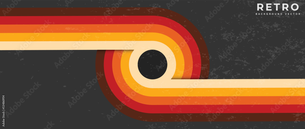 Abstract earth tone 70s background vector. Vintage retro style ...