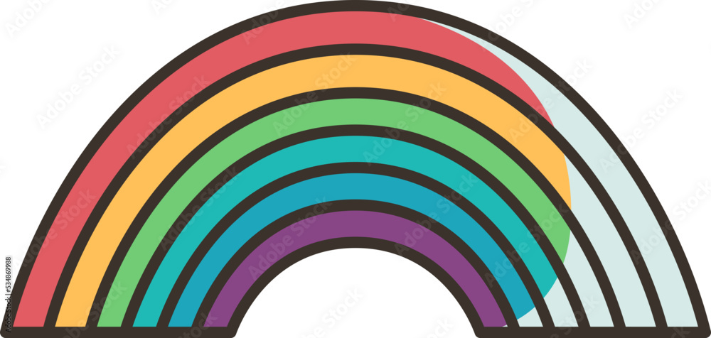 rainbow icon Stock Vector | Adobe Stock