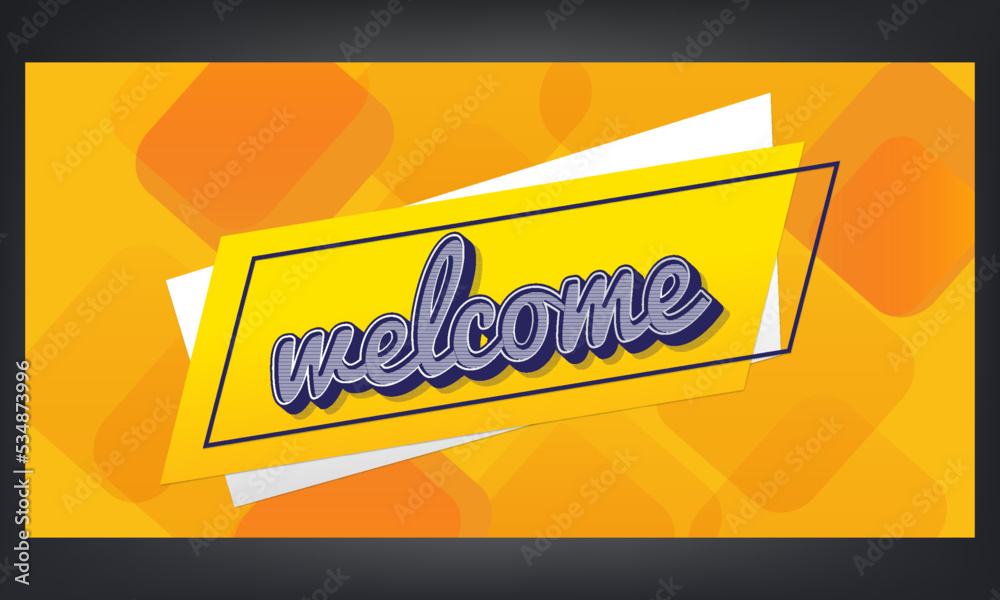 Welcome banner design Stock Vector | Adobe Stock