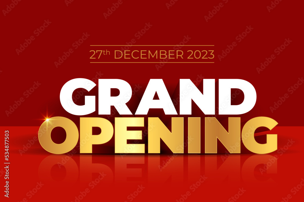 Grand Opening Ceremony Invitation, Flyer Design. Grand opening elegant ...