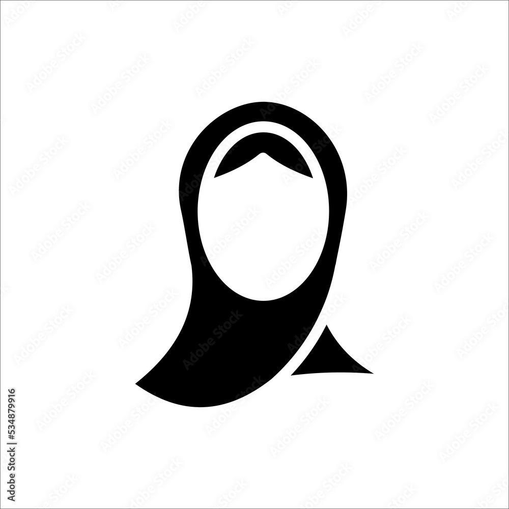 Women wearing hijab icon.Muslim woman. Muslim Girl Avatar. Stock Vector ...
