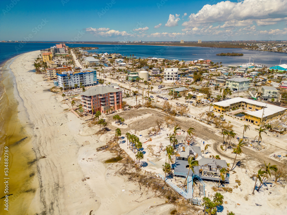 Massive destruction on Fort Myers Beach aftermath Hurricane Ian Stock ... Massive destruction on Fort Myers Beach aftermath Hurricane Ian Stock ...