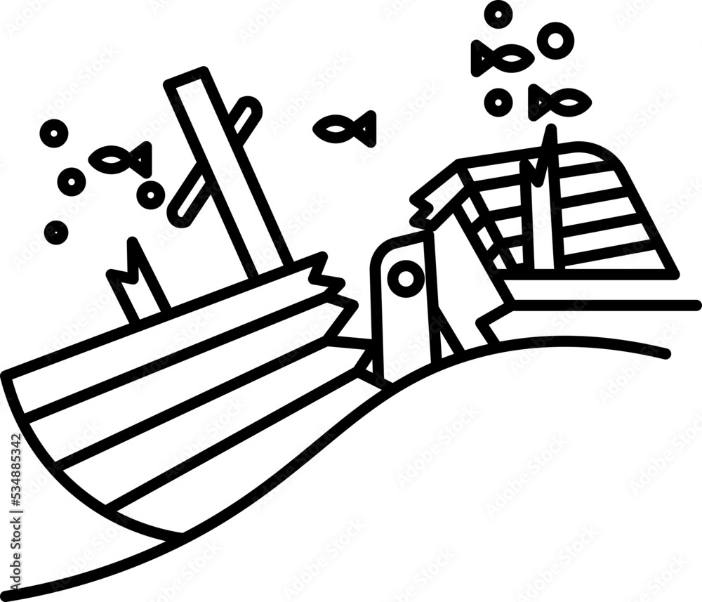 Shipwreck icon Stock Vector | Adobe Stock