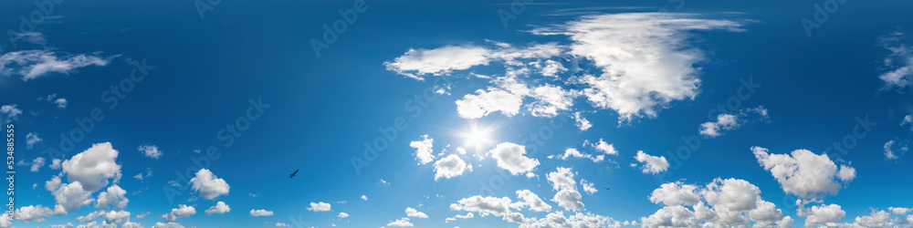 Foto de Blue sky panorama with Cirrus clouds. Seamless hdr 360 degree ...