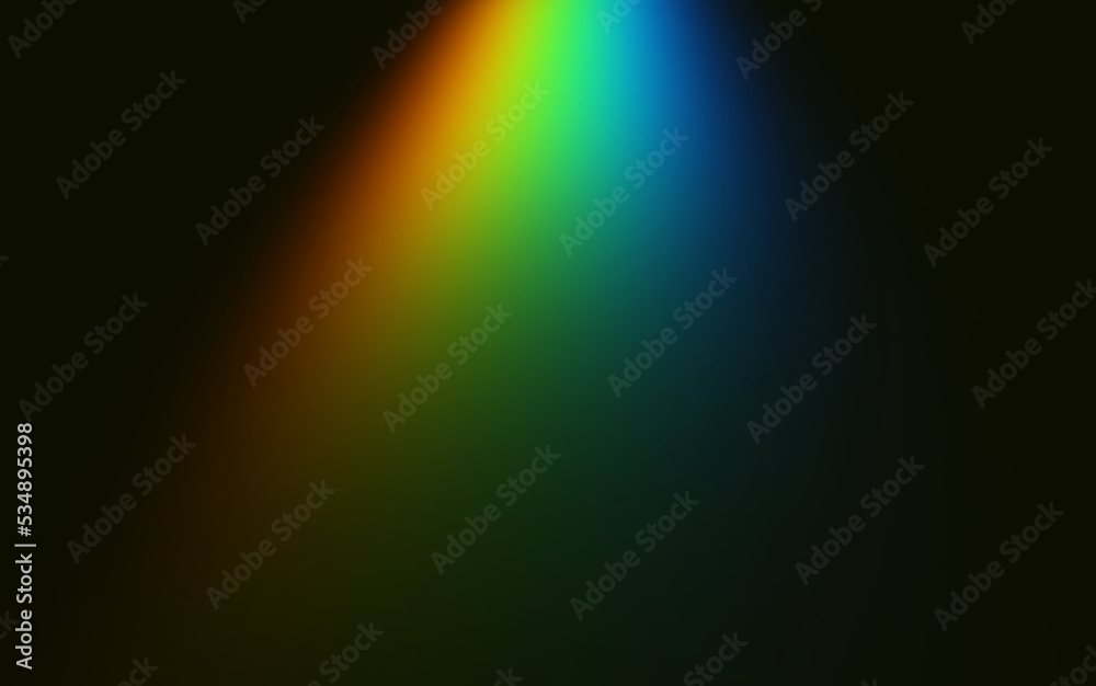 Rainbow color gradient on black background for texture overlay ...