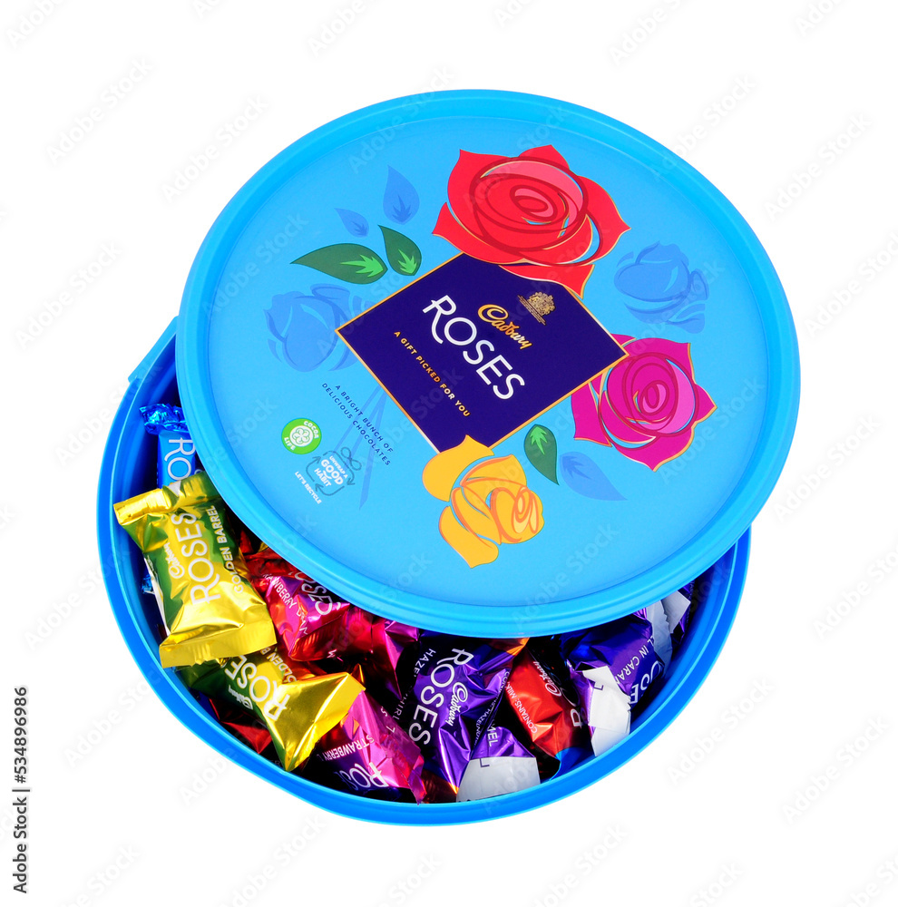 Cadbury roses an assortment of chocolates in a 600g tub Stock Photo ...