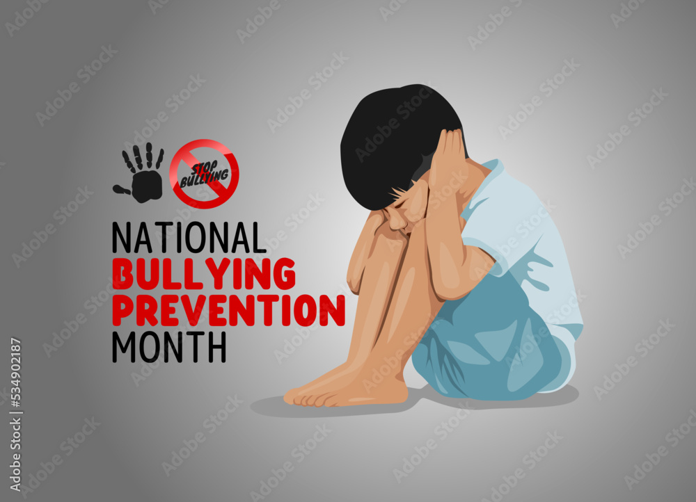vector graphic of national bullying prevention month good for national ...