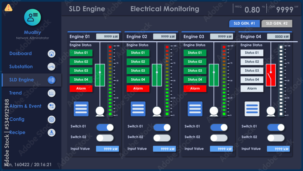 HMI SCADA UI Template Industrial Flat Design Stock Vector | Adobe Stock HMI SCADA UI Template Industrial Flat Design Stock Vector | Adobe Stock