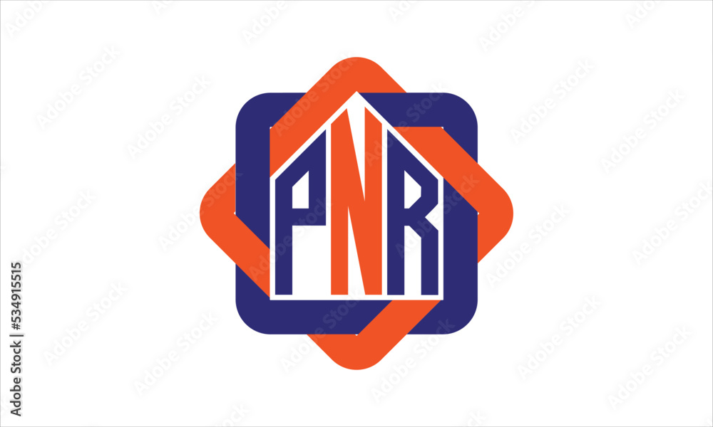 PNR three letter real estate logo with home icon logo design vector ...