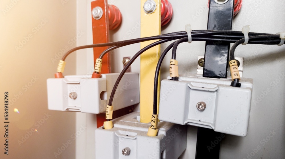 Current Transformer and cooper three phase power in circuit panel ...