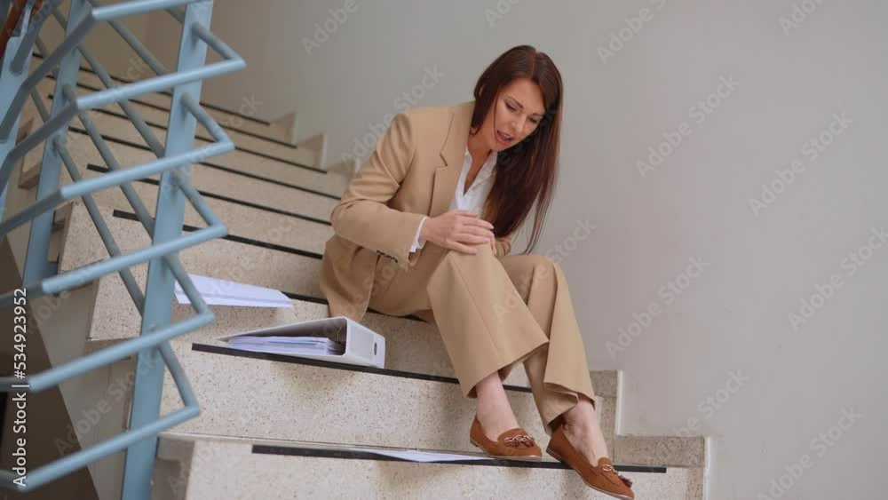 Fall And Fall Injury Accident At Workplace Stock Video | Adobe Stock