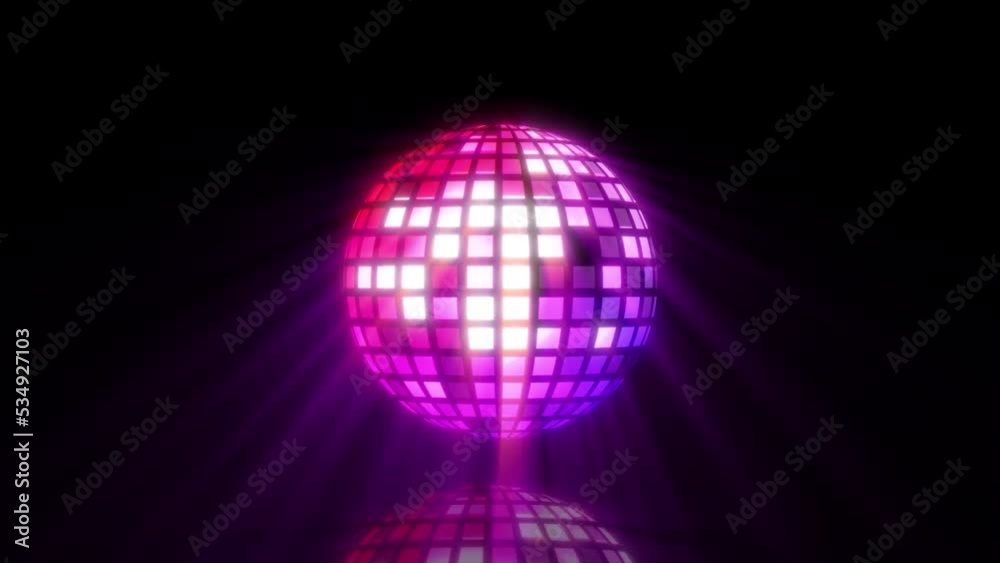 Vidéo Stock Glowing Disco Ball Loop Animation, Disco Ball With ...
