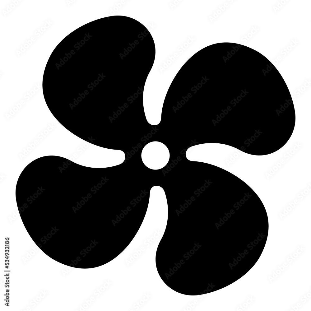 Silueta aislada de hélice Stock Illustration | Adobe Stock