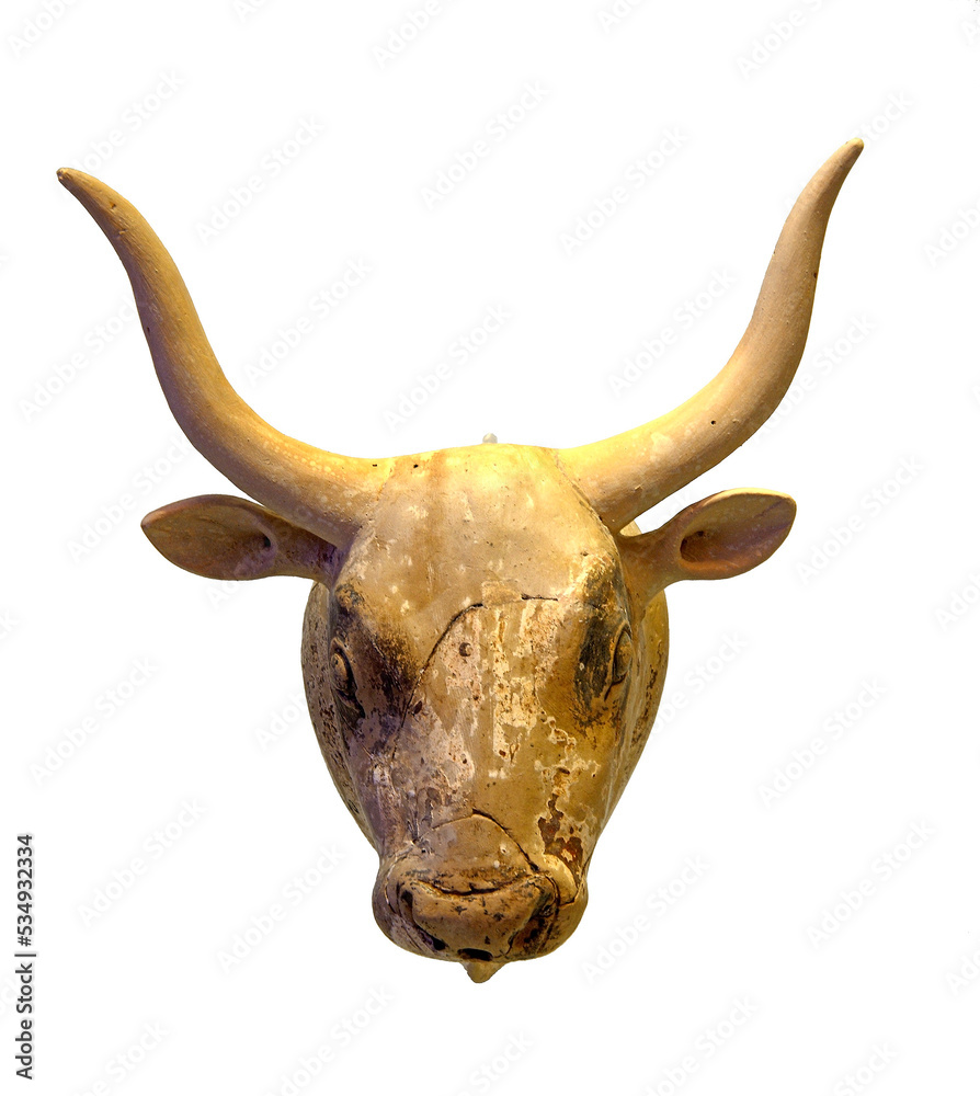 Foto de Clay bull's head rhyton from the Palaikastro, 1600-1450 BC ...