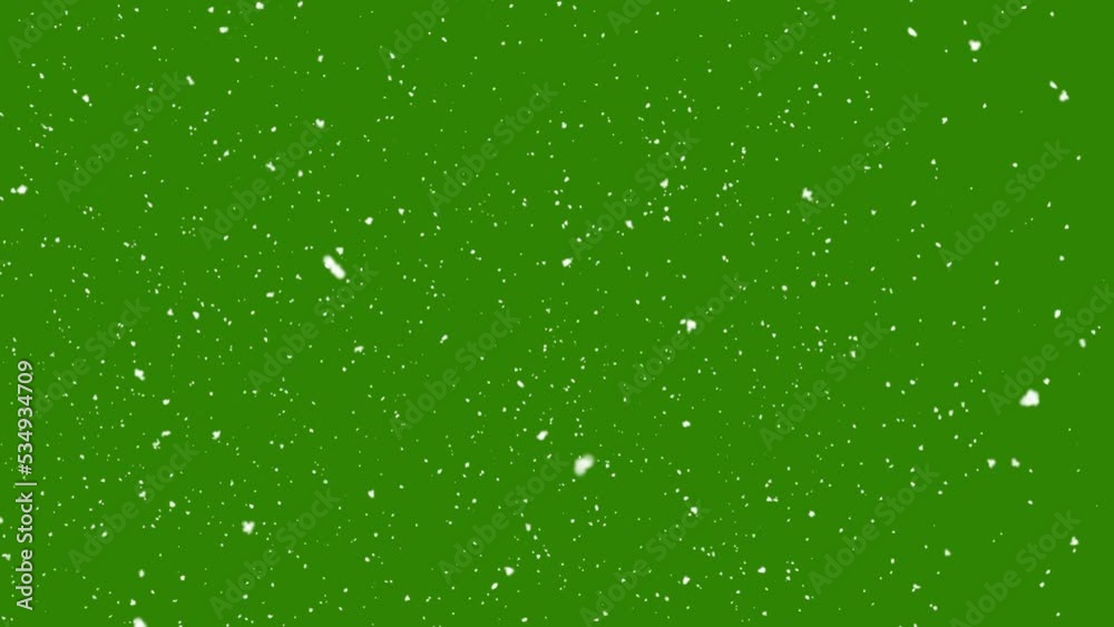 Snow falling on green screen background Stock Video | Adobe Stock