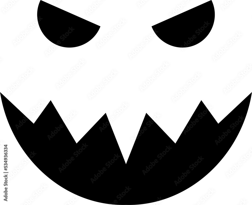 evil Halloween face design illustration isolated on transparent ...