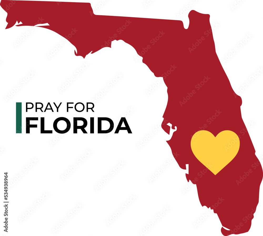 Pray for Florida Hurricane, Floods Victims Stock Vector | Adobe Stock