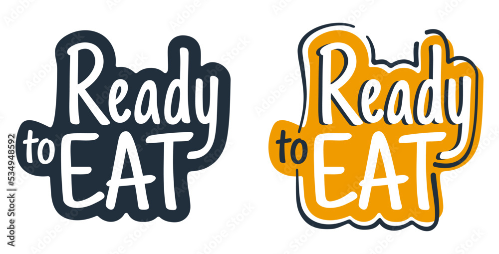 Ready-to-Eat - badge for precooked food Stock Vector | Adobe Stock