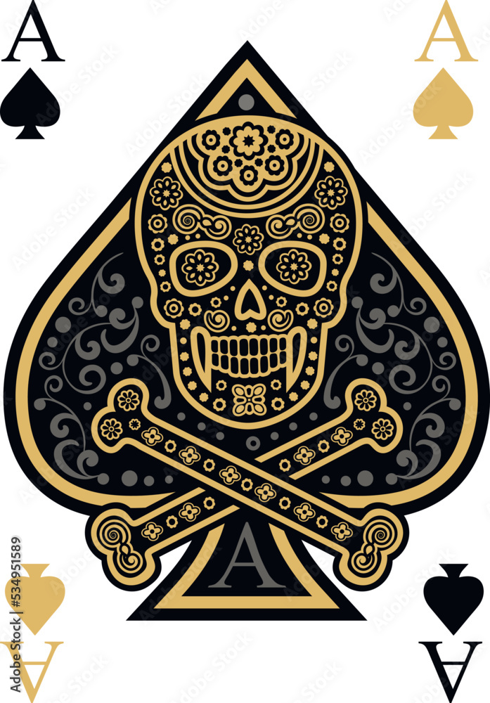 Ace Of Spades Skull Design