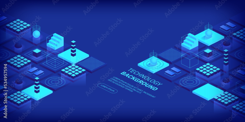 Technologies background concept. Abstract futuristic cubes design and ...