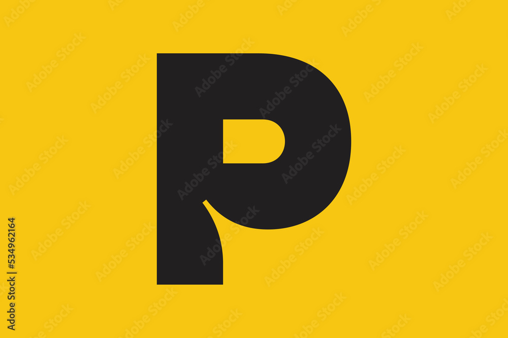 Minimal P logo. Icon of a P letter on a luxury background. Logo idea ...