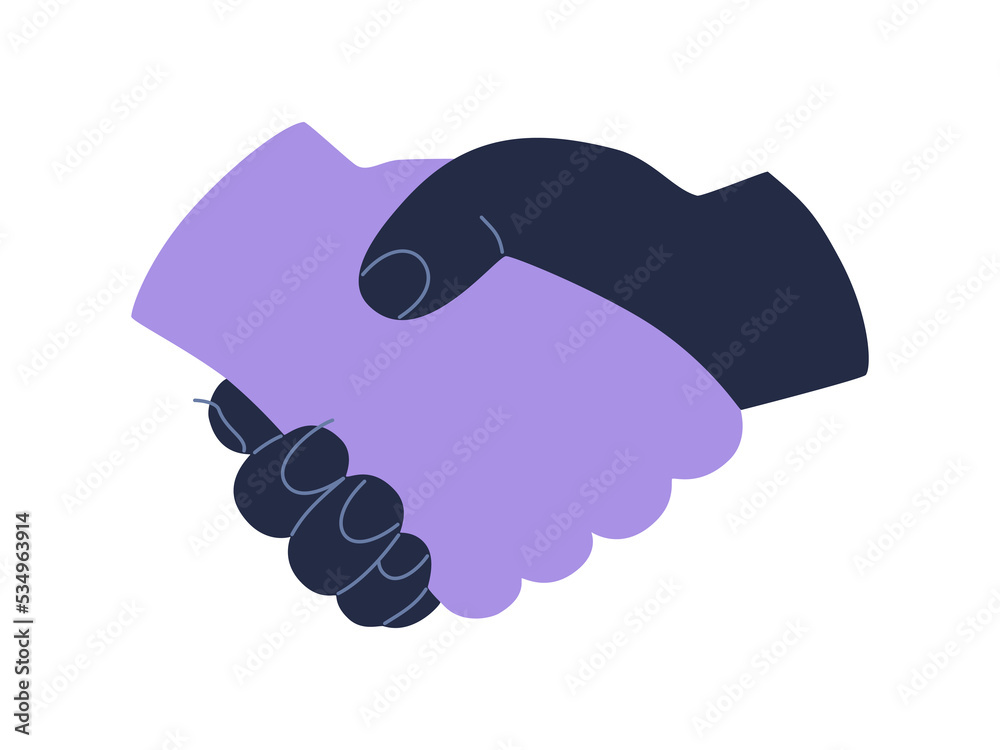 Handshake sign. Gestures concept. Friendship and partnership symbol ...