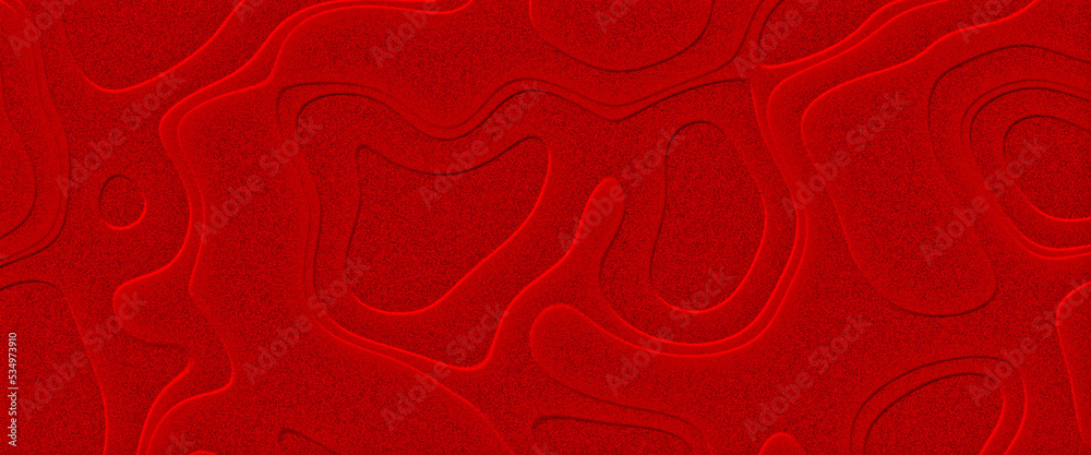 Luxury colorful red papercut background with geometry circles. 3d ...