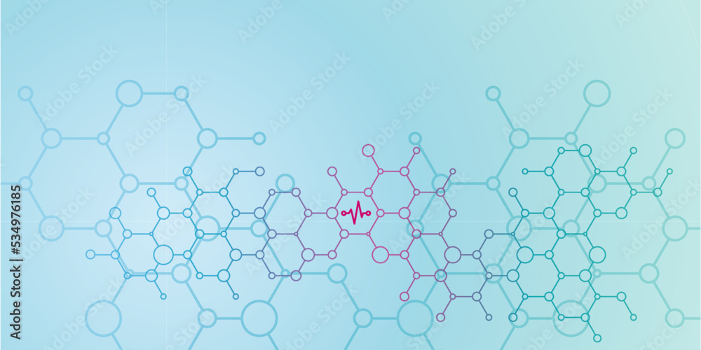 Abstract medical background in flat style. Template design with concept ...