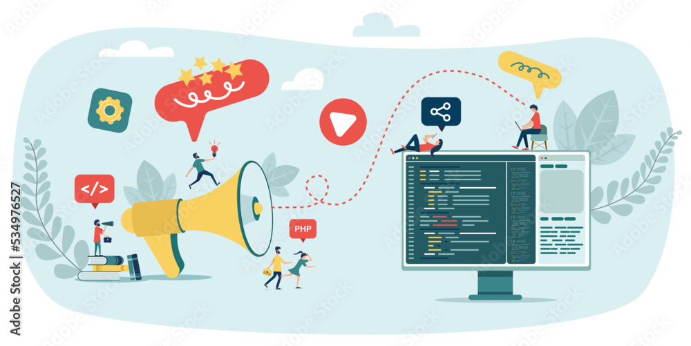 Communication between people. Speaker, Megaphone. Business meeting ...