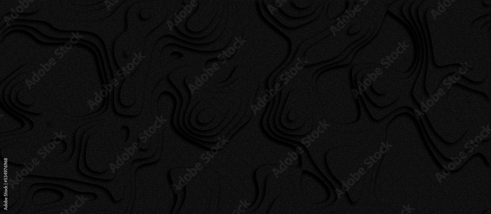Abstract realistic paper cut decoration textured with wavy layers ...