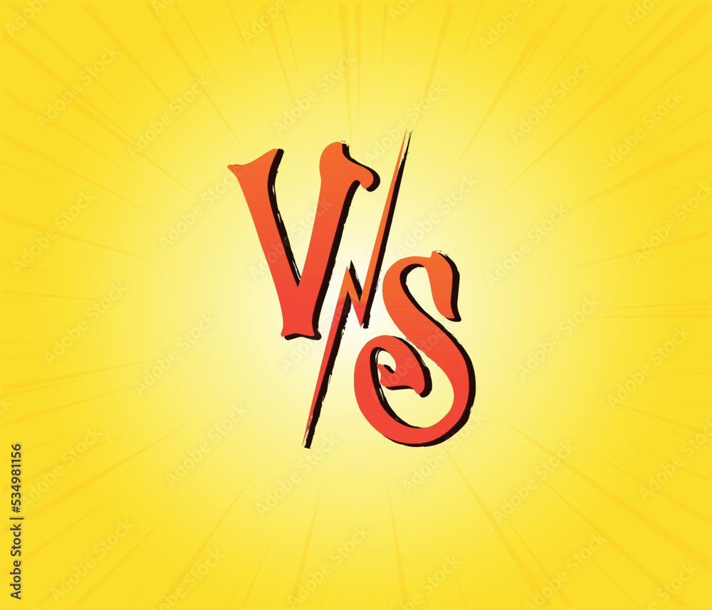 Versus Or VS Letters Logo in colorful background Stock Vector | Adobe Stock