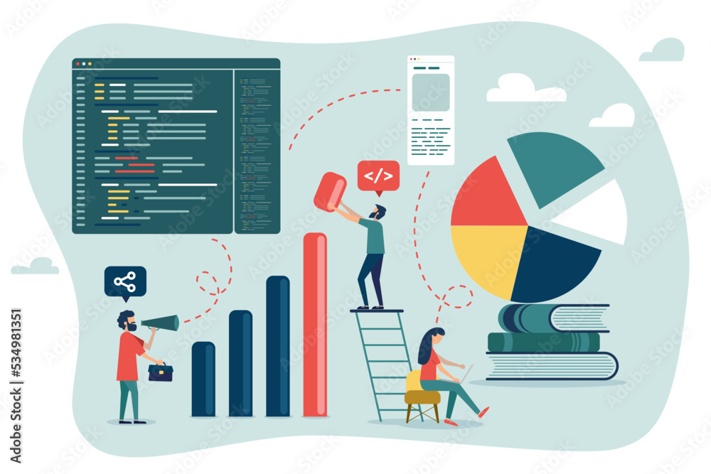 Analyze business trend concept. Data analysis and optimisation for SEO ...