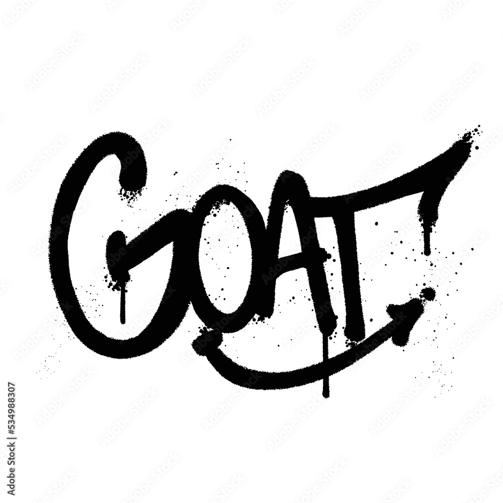 Graffiti spray paint Word Goat Isolated Vector Stock Vector | Adobe Stock