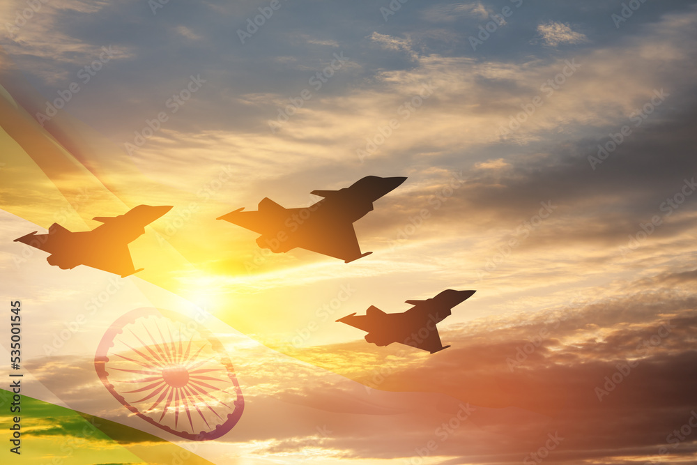 indian-air-force-day-indian-jet-air-shows-on-background-of-sunset-with