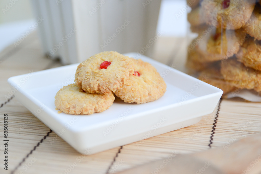 Homemade cookies call Kuih Samperit in Malay, is a traditional ...