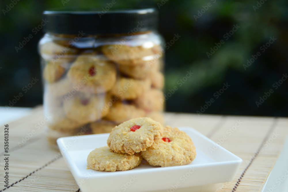 Homemade cookies call Kuih Samperit in Malay, is a traditional ...