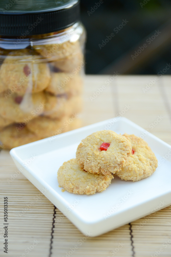 Homemade cookies call Kuih Samperit in Malay, is a traditional ...