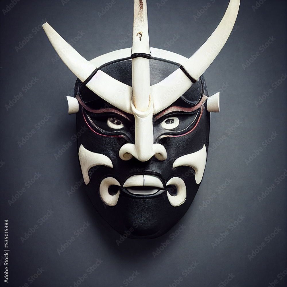 Oni Samurai Mask. Japanese Bushido Art. Oni are yōkai, supernatural ...