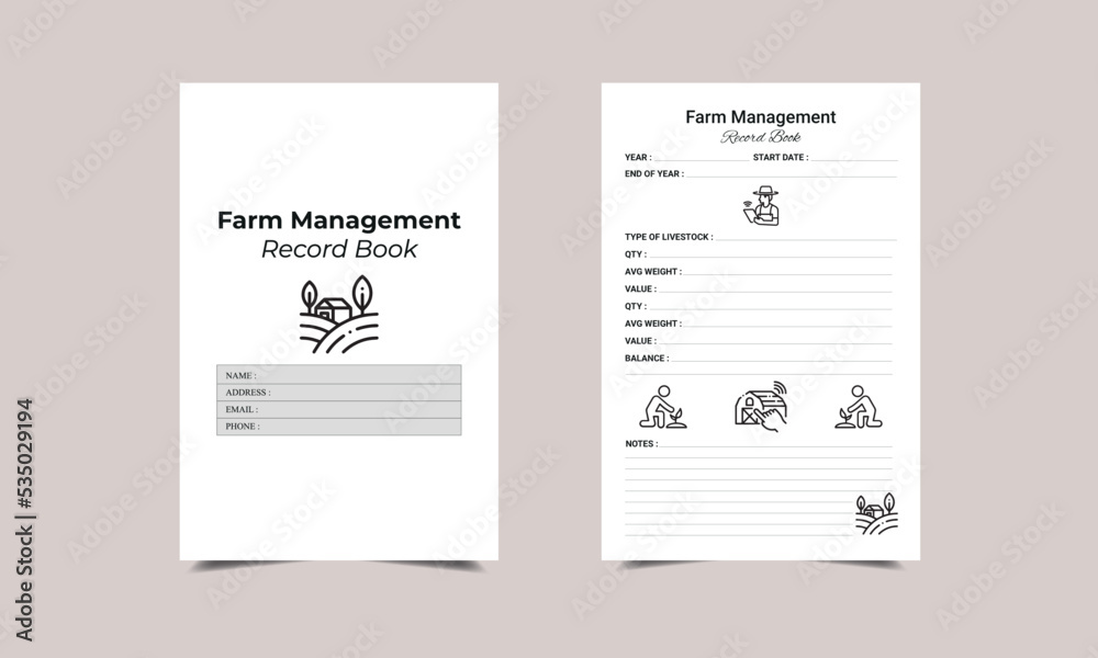 form management log book KDP Interior design. Printable logbook Stock ...