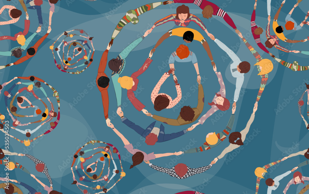 People Of Different Cultures Holding Hands